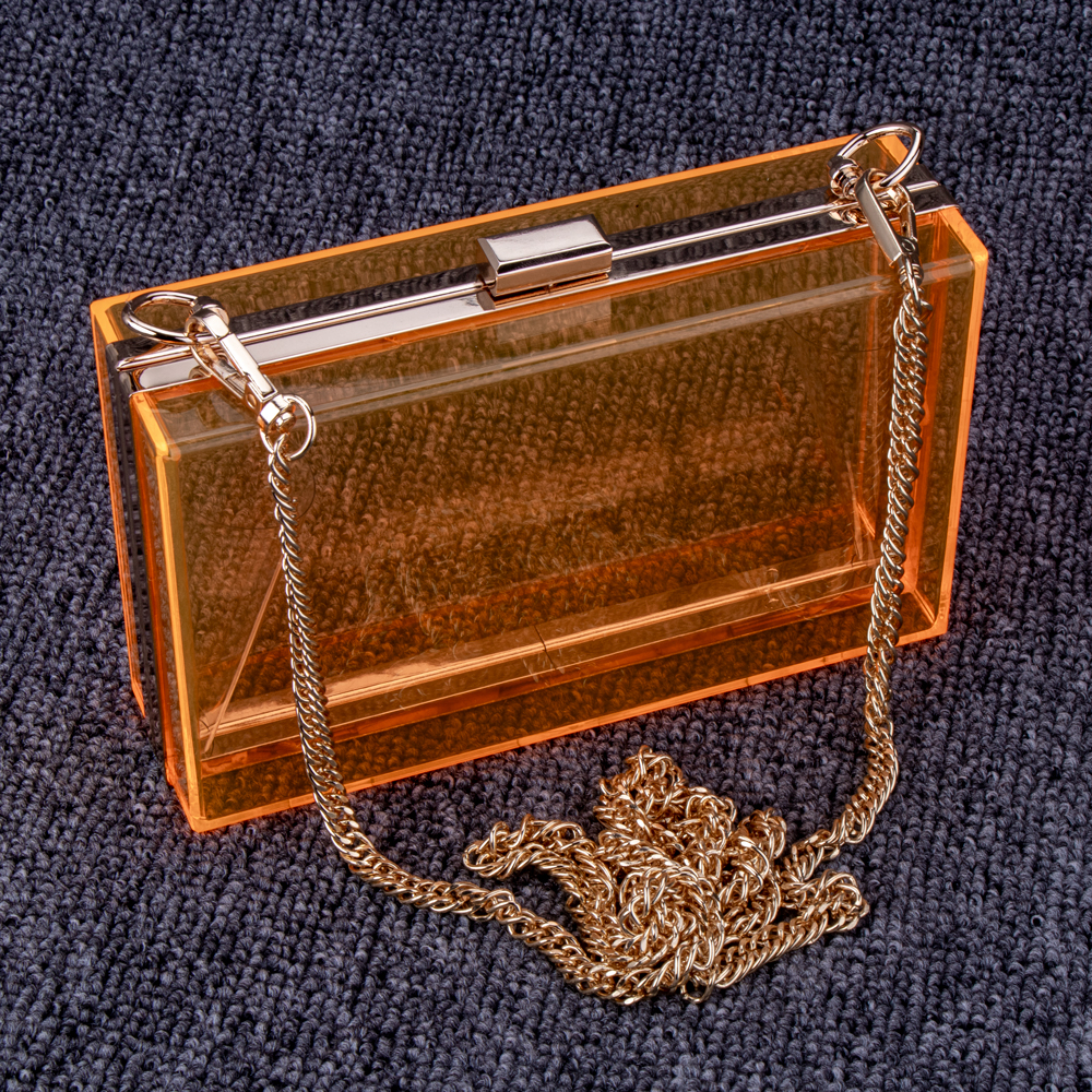 Clear Wristlet Bag Clear Stadium Purse For Women - Gold Rhinestone ...