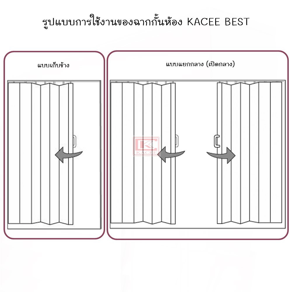 KACEE ฉาก ฉากกั้นห้อง ฉากกั้นแอร์ ฉากกั้นห้องญี่ปุ่น (แบบเจาะกระจก) รหัส TH85-706 กระจกลายใบไผ่ ...