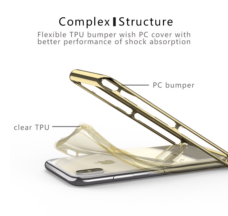 iPaky Luxury Electroplated Clear Silicone TPU Case for Apple iPhone X ...