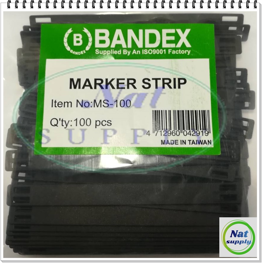 Marker Strip ขนาดป้าย 100*9mm. สีดำ / MS-100 - nat-supply - ThaiPick