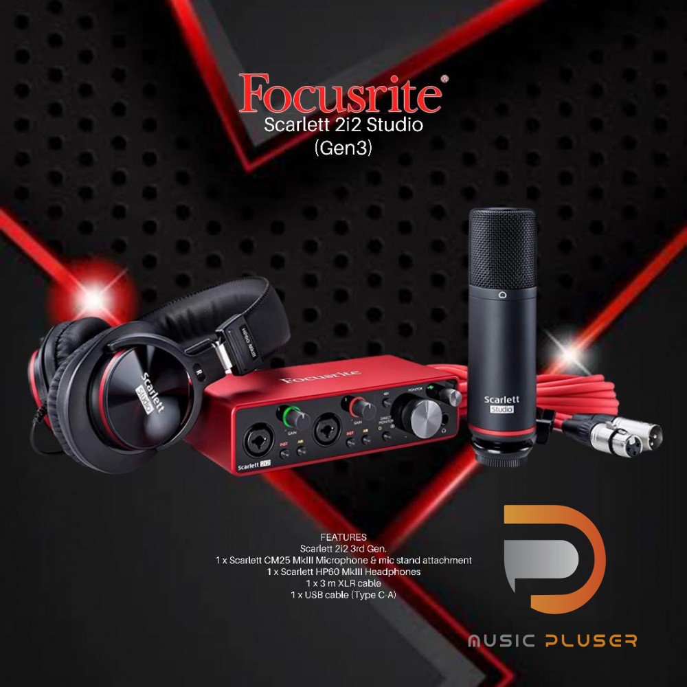 Focusrite Scarlett 2i2 Studio (Gen3) ราคาพิเศษ พร้อมรับประกันสินค้า และบริการหลังการขายสามารถ ...