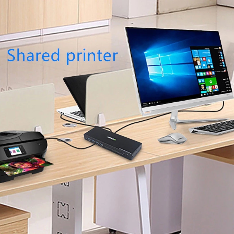 NEW USB 2.0 Switch KVM Switcher Splitter Box for 16 PC Sharing Printer Keyboard Mouse KVM 4K USB ...