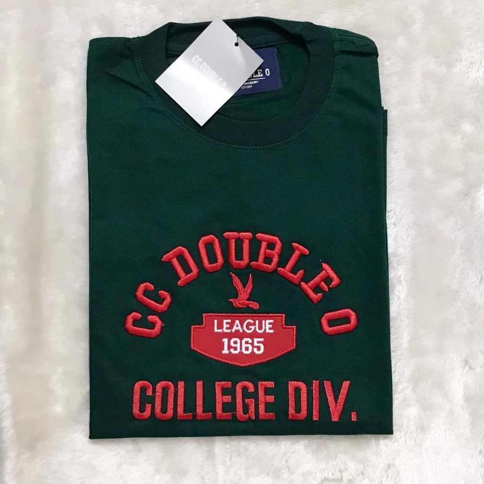 เสื้อยืดงานปัก CC-OO DIV NO.12 สีเขียวขี้ม้า S - Supaporndeche - ThaiPick