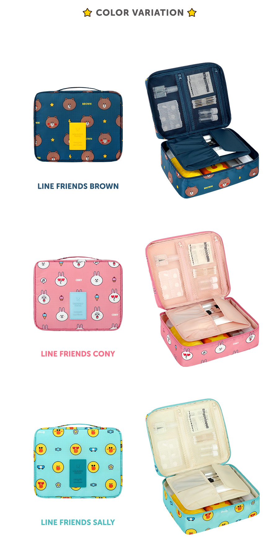 Line Friends Grand Multi Pouch - Live Out Loud - ThaiPick