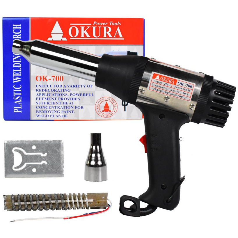 OKURA ปืนเชื่อม PVC ปืนเชื่อมพลาสติก เป่าลมร้อน รุ่น OK-700 ของแท้ราคาถูกที่สุด!!!! | Lazada.co.th
