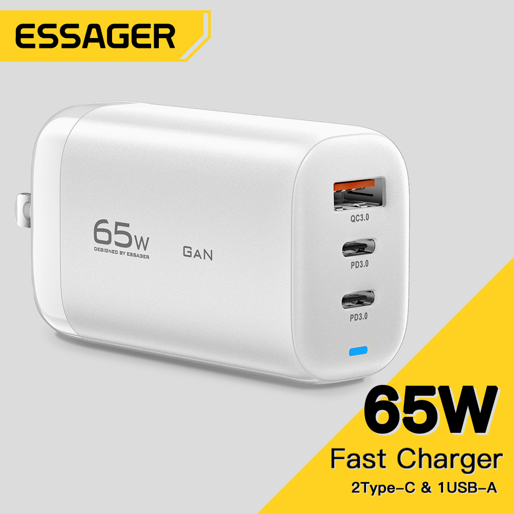 Essager 65W Fast Charger USB Type C QC3.0 PD3.0 Phone Charger Fast ...