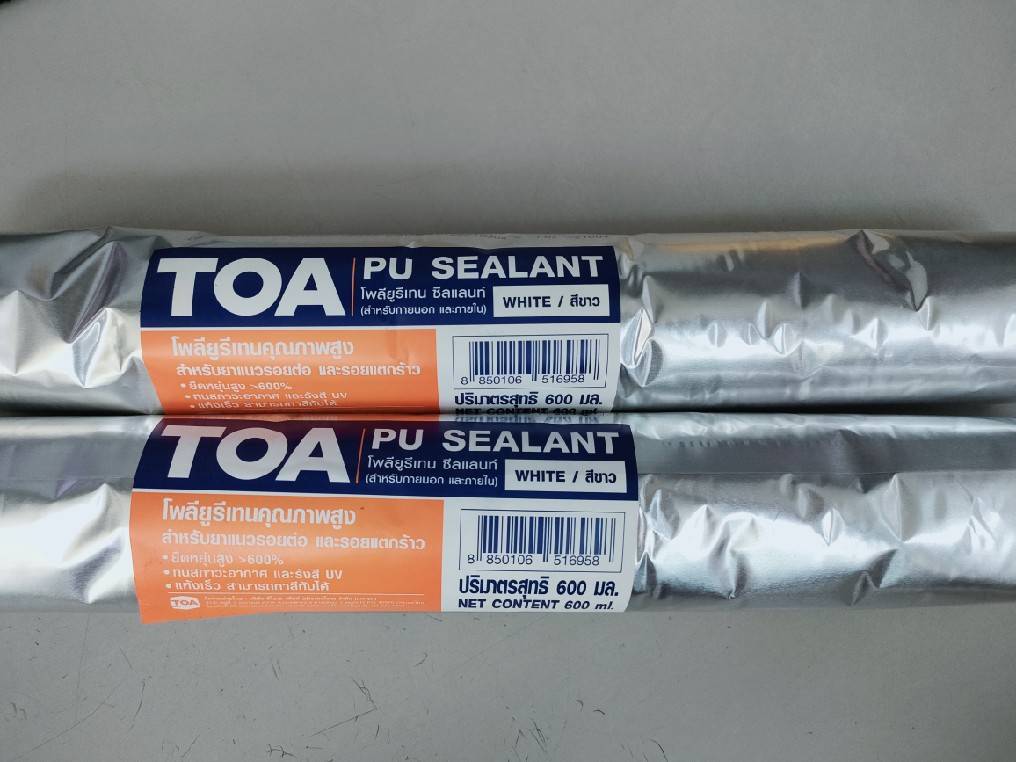 พียูไส้กรอก TOA PU สีขาว ซีลแลนท์ (ขนาด 600มล.) Sealant วัสดุอุดโป้ว รอยต่อ รอยร้าว มีความ ...