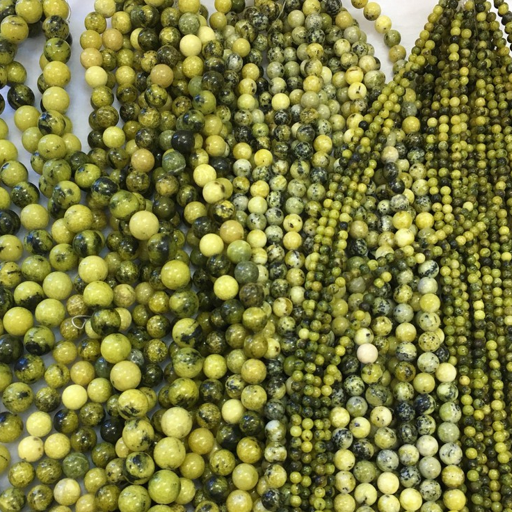 เลม่อน แจสเปอร์ Lemon Jasper เส้นยาว เกรด A - CH.stones หินนำโชค - ThaiPick