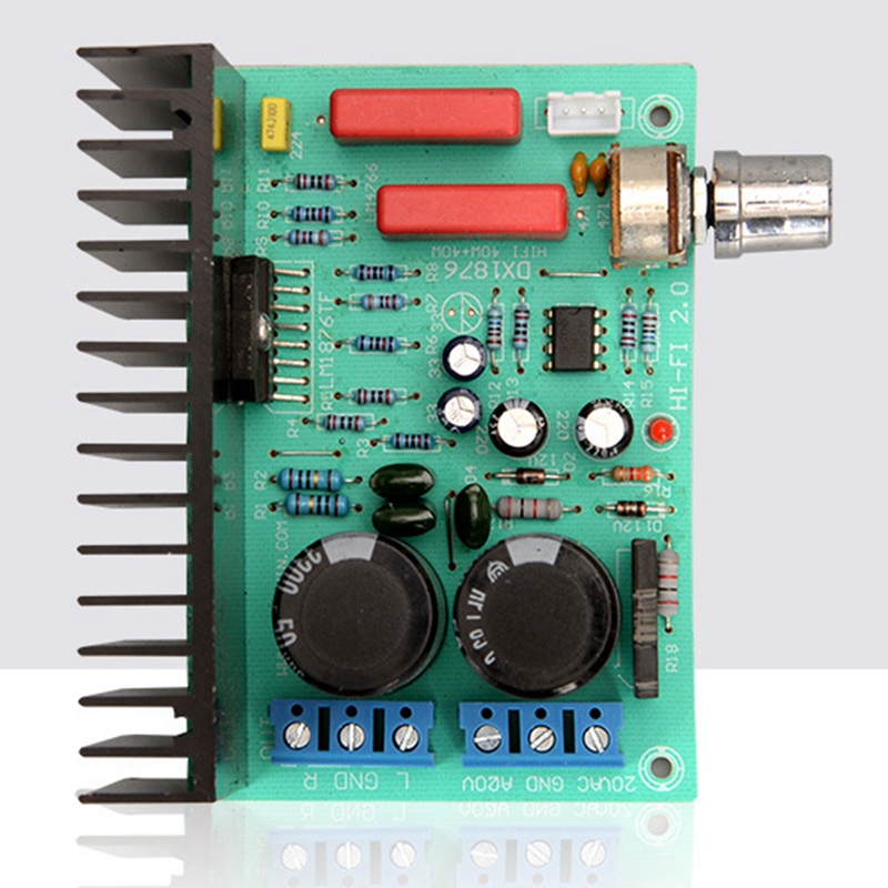 30W+30W LM1876 Stereo Audio Power 4558 Amplifier Board 2.0 Stereo Class ...