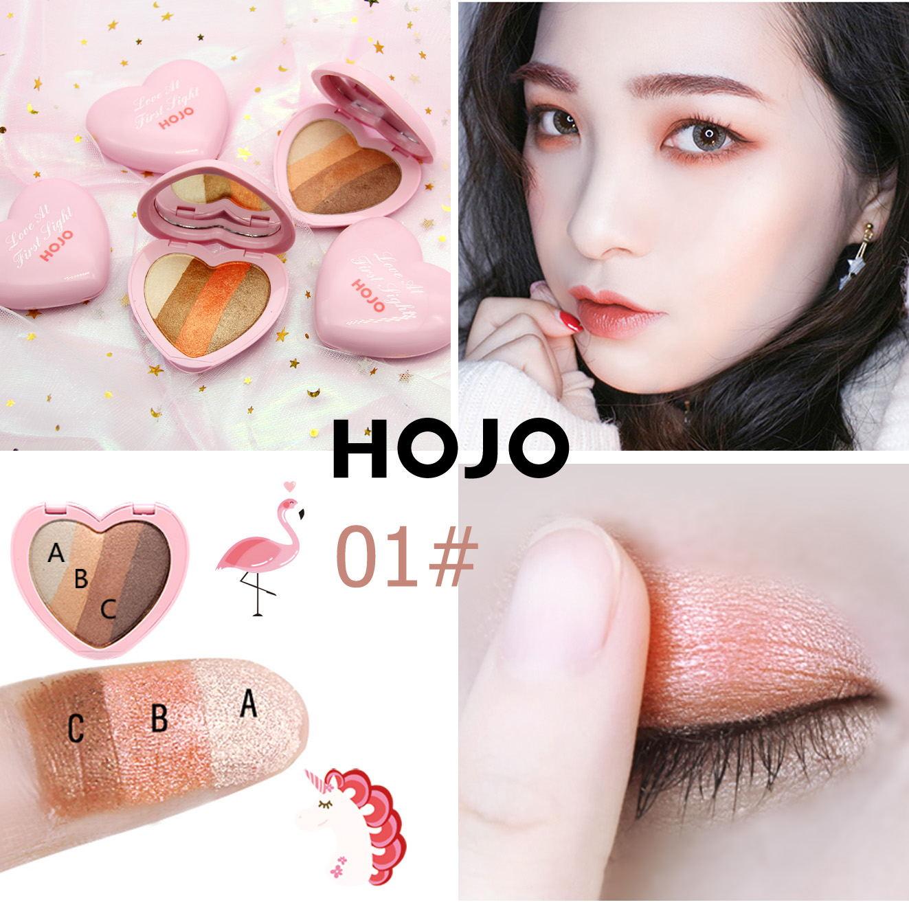 HOJO 8009 แบบลูกหัวใจ ละเอียดเกลี้ยเกลา อายแชโดว์สี่สี FOUR COLOR ...