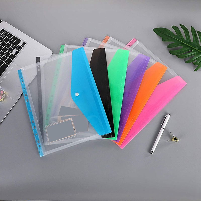 Punched Pockets A4 Plastic Wallets 12 Pack A4 Folders Wallets Plastic ...