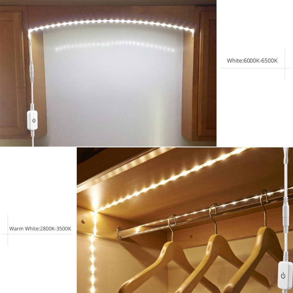 Closet Touch Switch Dimmable LED Strip AC 220V To DC 12 v led light ...