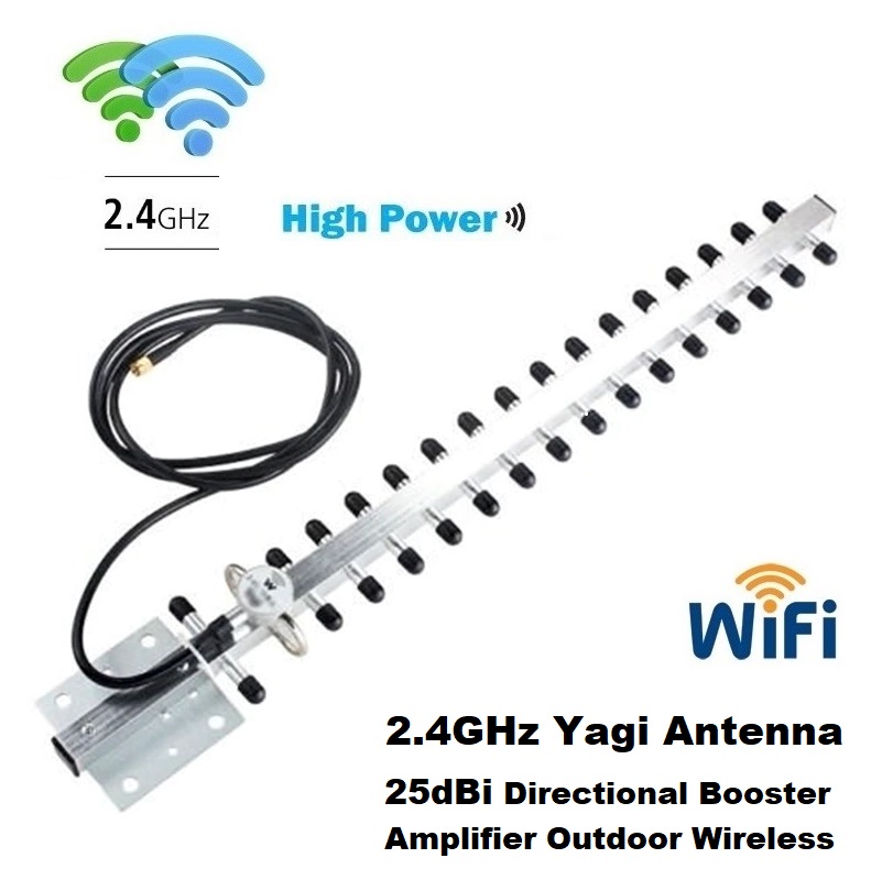 Yagi Wifi Antenna 2.4GHz 25dBi RP SMA Outdoor Wireless Yagi Antenna ...