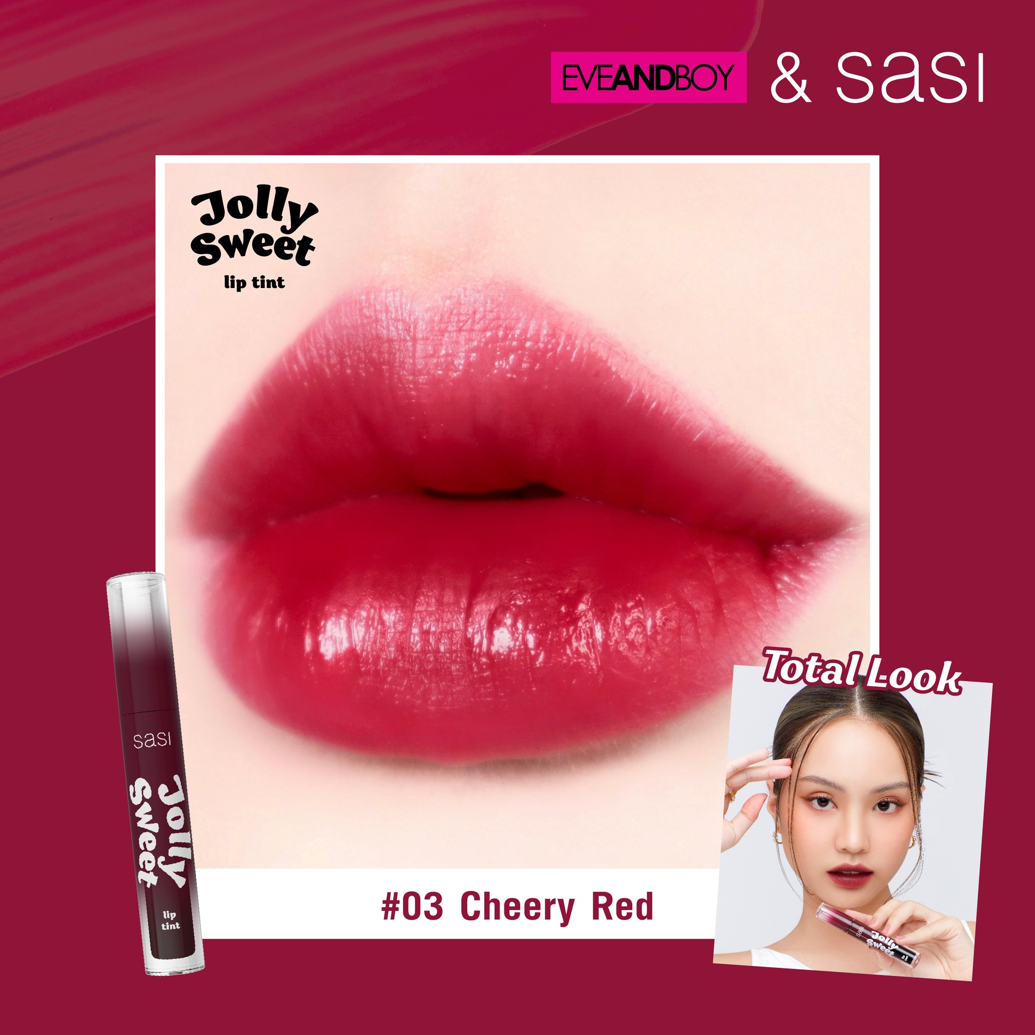 Sasi Jolly Sweet Lip Tint New ลิปศศิ ไม่ติดแมส ทินท์ ทิ้นท์ ศศิ ทินท์ ...