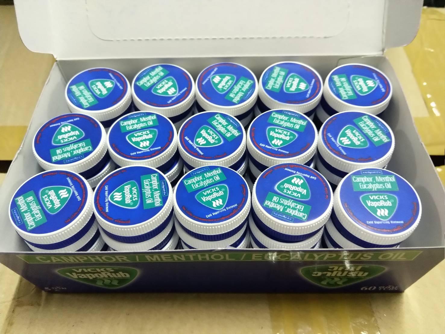 Vicks vaprub 5g วิค วาโพรับ ขนาด 5 กรัม 1 กล่อง 60 ตลับ (สินค้าใหม่ ...