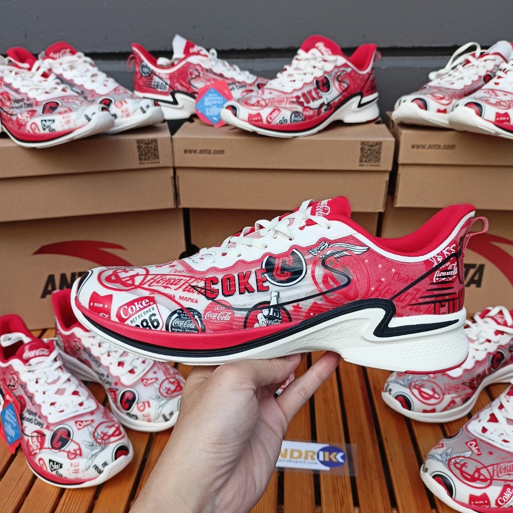ANTA x Coca-Cola รองเท้าวิ่ง โค้ก Coke Hydrogen Run รองเท้ากีฬา น้ำหนัก ...