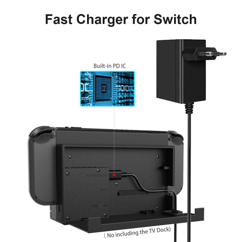 EU/US Plug AC Adapter Charger For Nintendo Switch NS Game Console Wall ...