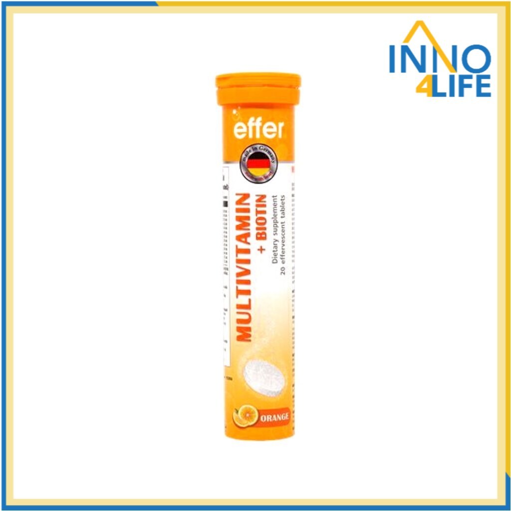 Effer MULTIVITAMIN+BIOTIN วิตามินเม็ดฟู่ 20 เม็ด [รับประกันของแท้ 100% ...