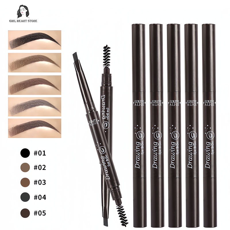 bobeini ดินสอเขียนคิ้ว 2 in 1 ติดทนนาน กันน้ำ มีแปรงปัดคิ้วในตัว มี 6 ...