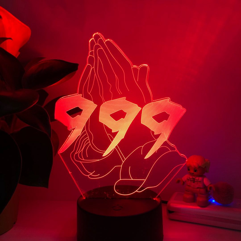 JUICE WRLD 999 3D Led Night Light for Fans Room Decor Gift 3D Lighting ...