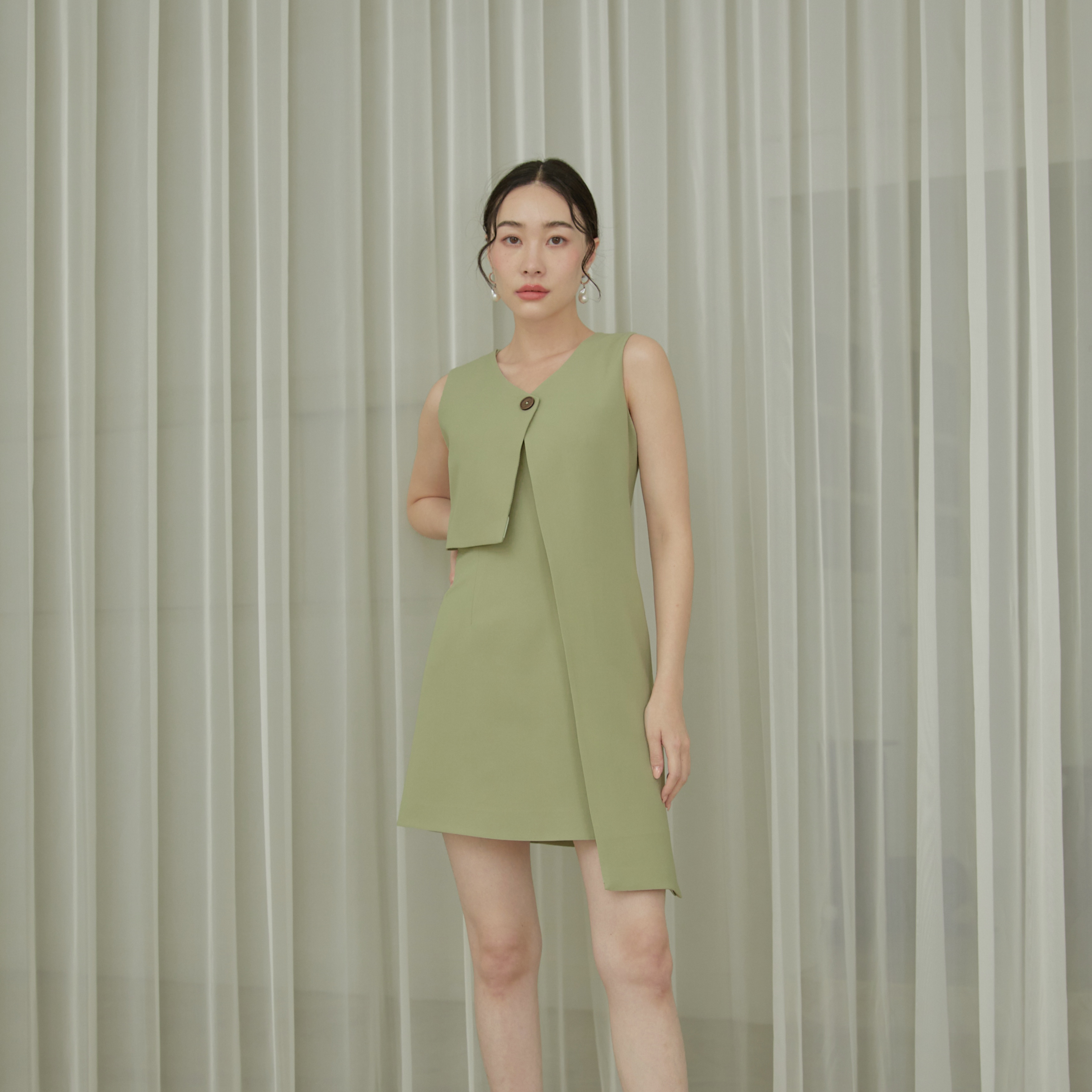 Poppy Dress เดรสแขนกุด (สั่งตัดตามไซส์รอสินค้า 7-10 วัน) | Lazada.co.th