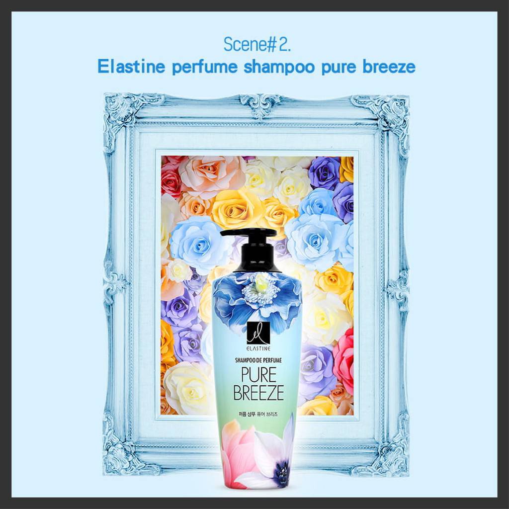elastine perfume shampoo 600ml รุ่น pure breeze แชมพูเกาหลี นำเข้าจาก ...