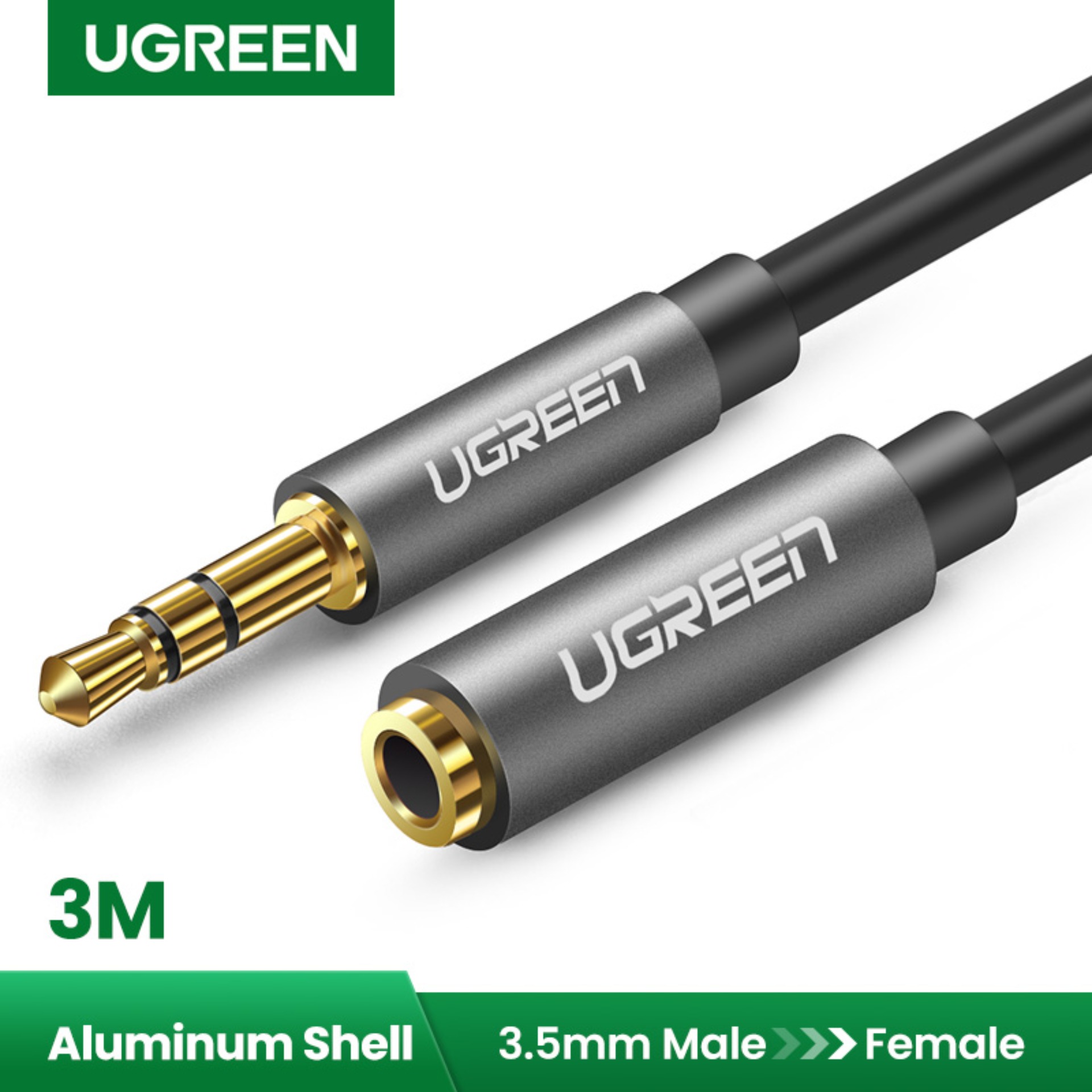 UGREEN 3.5mm Stereo Jack Audio Extension Cable with Aluminum Case (3m ...