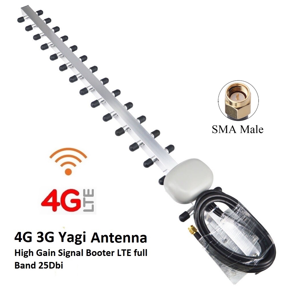 เสาอากาศ 4G lte 4G 25dbi Antenna SMA Signal Booster Amplifier LTE 4G ...