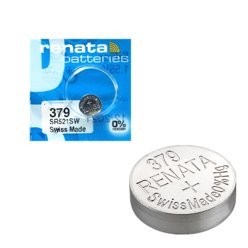 Swiss Renata379 watch battery SR521SW quartz silver oxide button ...