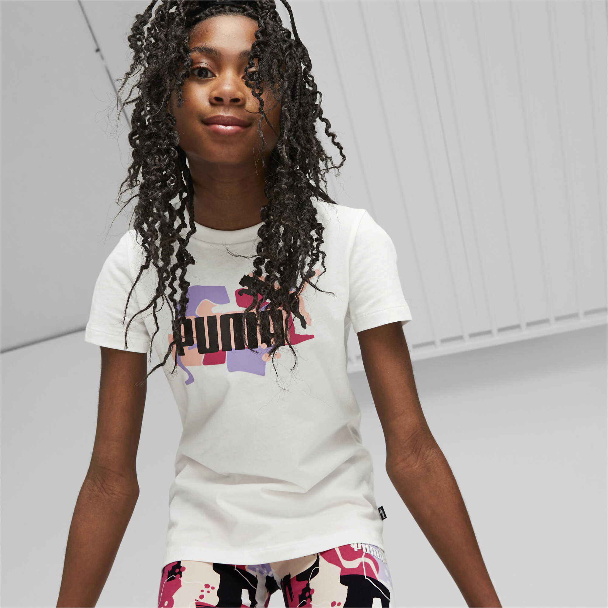 PUMA KIDS - เสื้อยืดเด็กโต Essentials STREET ART Logo สีขาว - APP ...