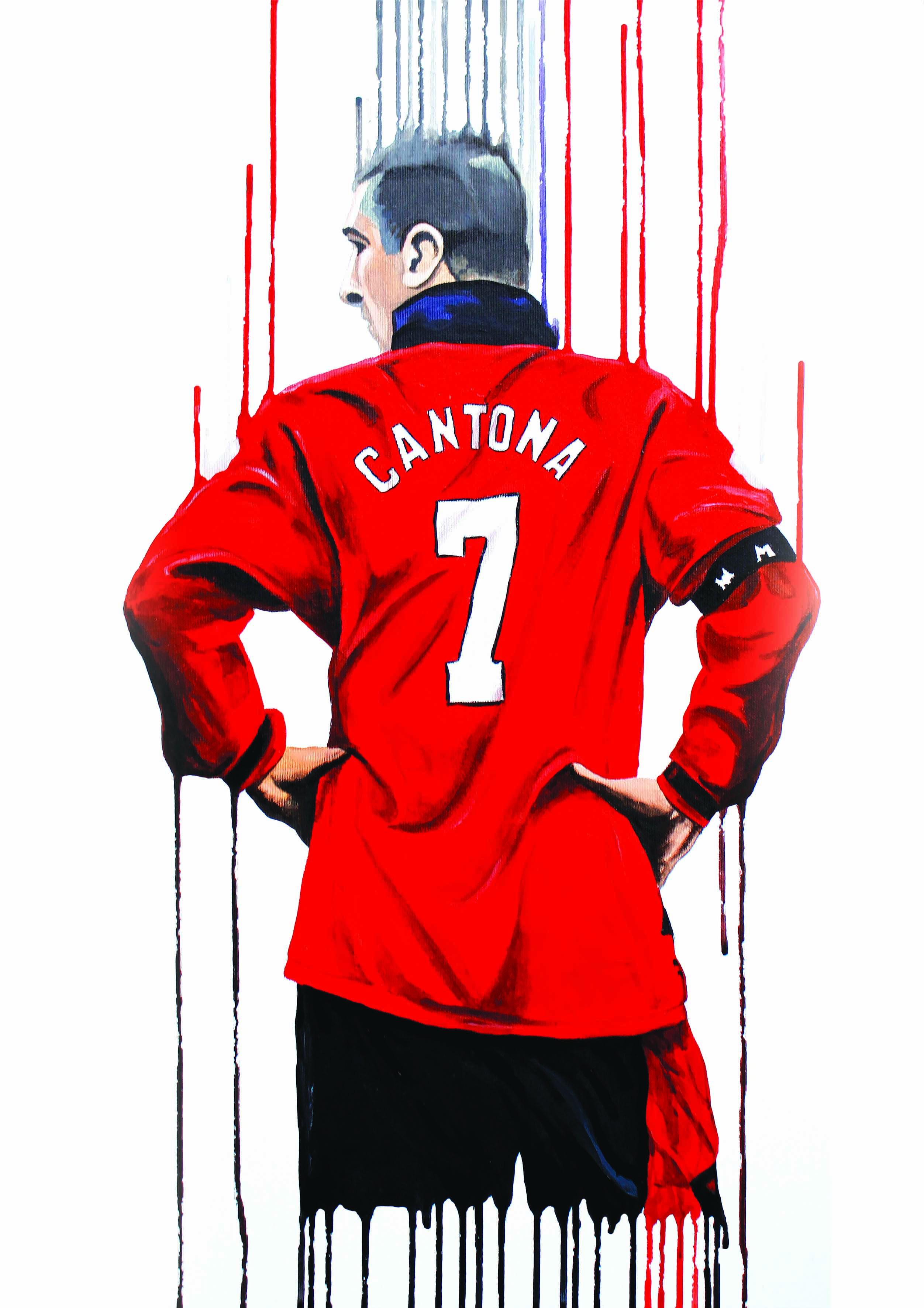 โปสเตอร์ Eric Cantona อีริค คันโตน่า Manchester United ManU ManUtd ...