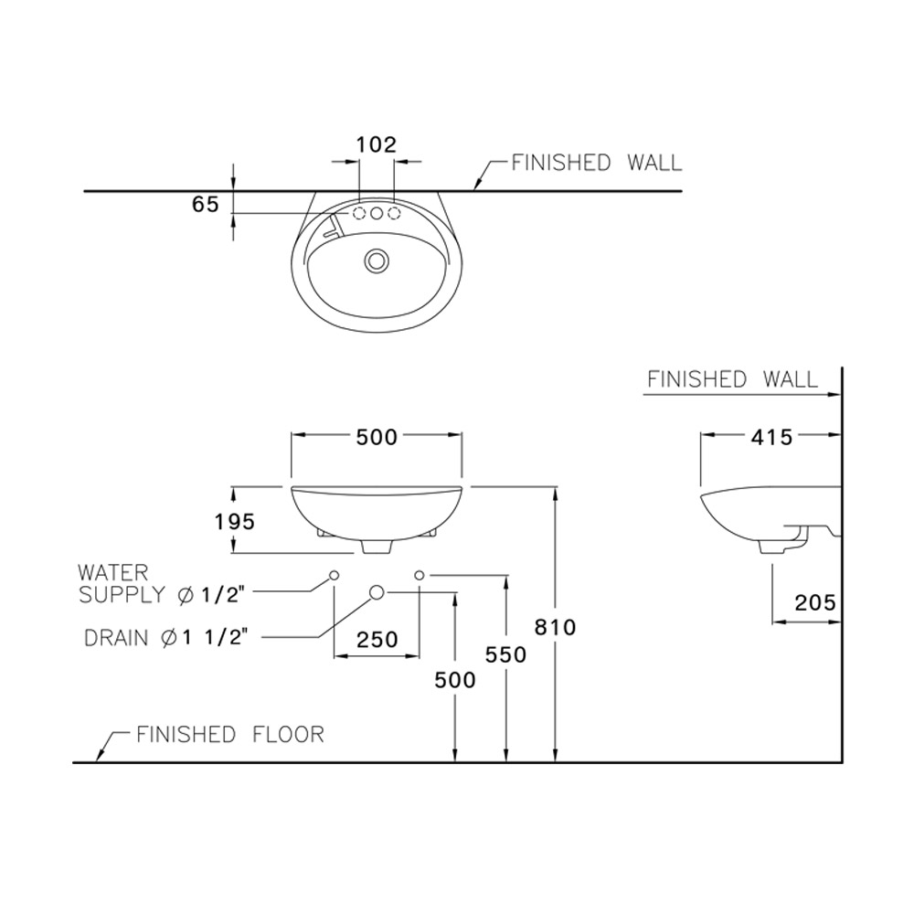 COTTO C013อ่างล้างหน้า เคนซิงตัน ขาว - บุญถาวร - ThaiPick