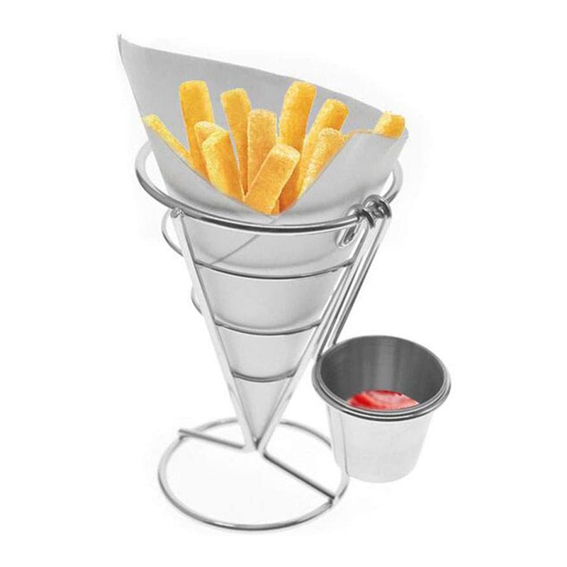 French Fry Holder 6pcs Cone French , Chips Rack... Fries Basket