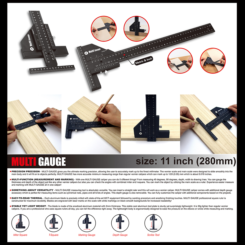 Line Gauge Carpenter Mark Marking Measuring Tool Drawing Woodworking ...