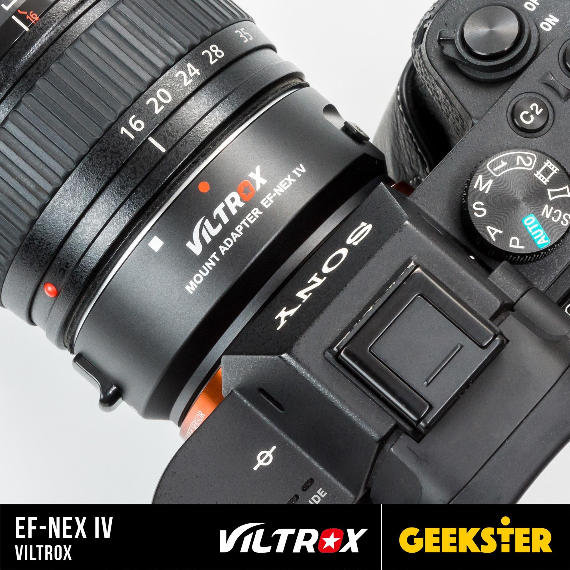 VILTROX EF-NEX IV ออโต้เลนส์โฟกัสอแดปเตอร์สำหรับเลนส์ Canon DSLR EF EF-S มาใช้กับ SONY ...