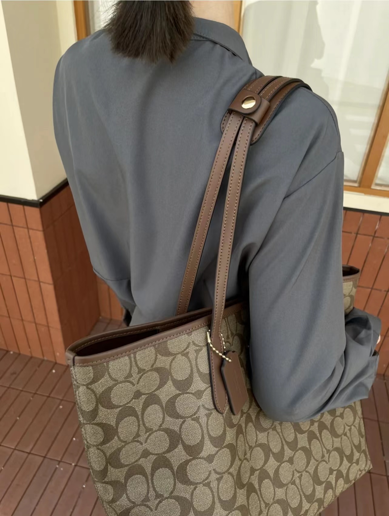 พร้อมส่ง Coach ของแท้100กระเป๋าถือสุภาพสตรีF58292กระเป๋าสะพายข้าง ...