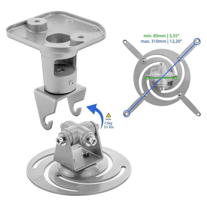 VISIon MOUNTS Beamer Universal Projector Holder + -25 ° Tilt 360 ...