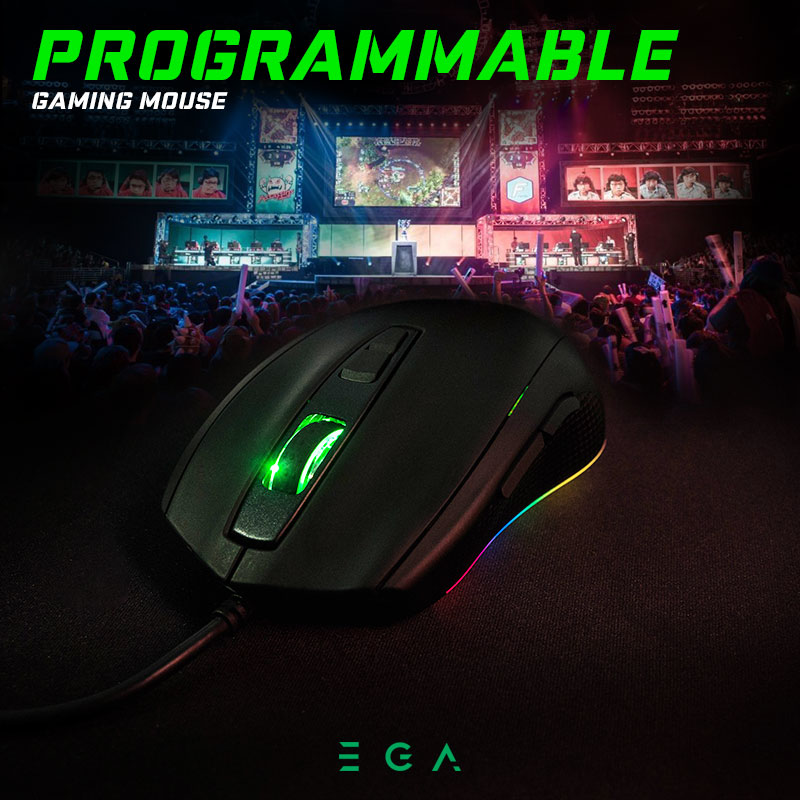 เมาส์เกมมิ่ง EGA Type M1 มีไฟ RGB ปรับ DPI ได้ถึง 5000 ใช้งานง่าย เหมาะ ...