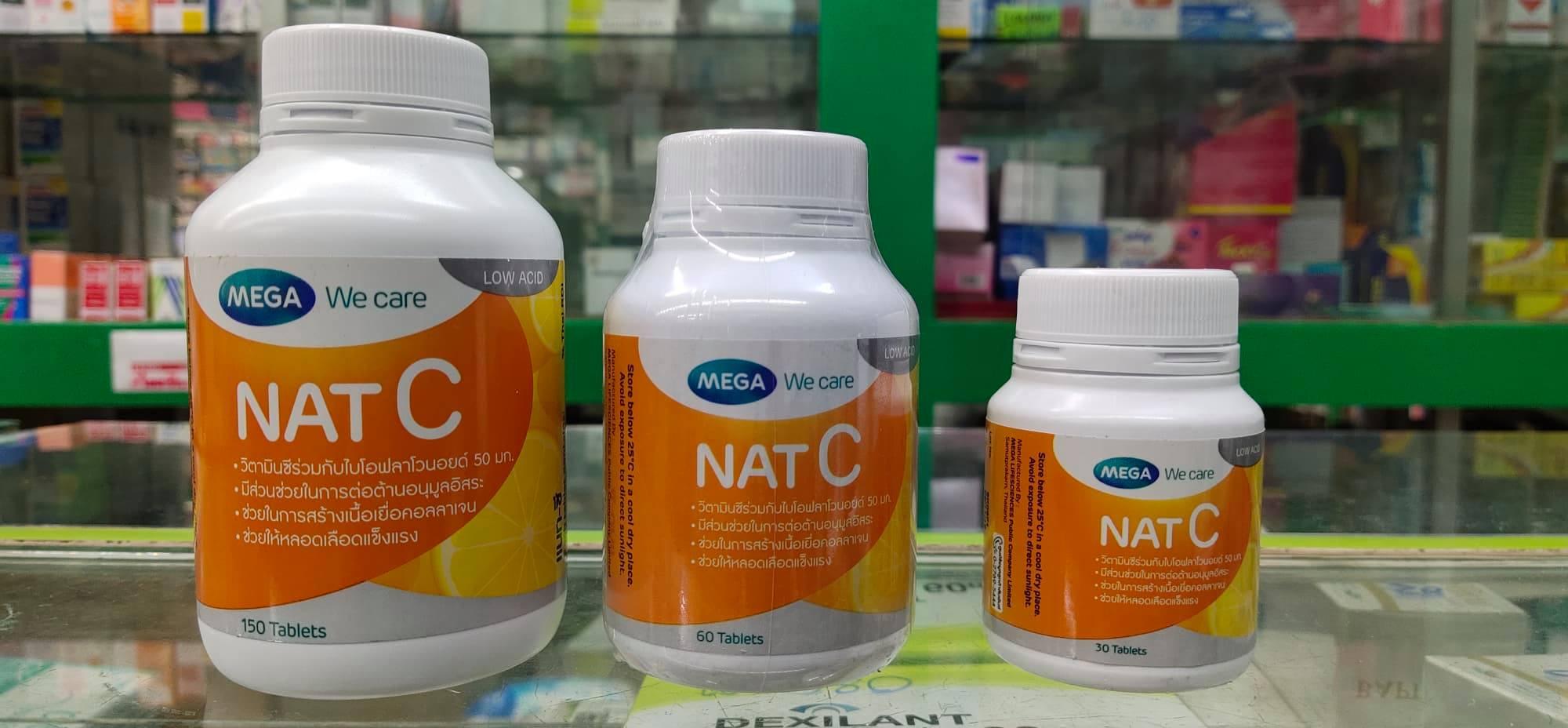 Mega We Care NAT C วิตามินซี 1000MG (150 เม็ด) - Puket Stores