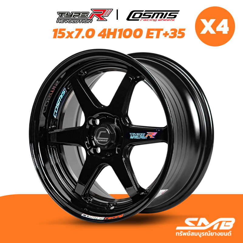 ล้อแม็ก ขอบ18 Cosmis Type-R 18X9.5 et25 6H139.7 CB106 สีดำ????ราคาชุด4วง แถมจุ๊บเหล๊ก???? ล้อแท้ ...
