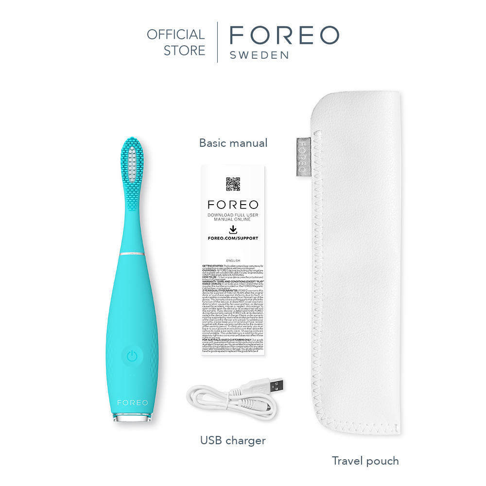FOREO ISSA mini 3 Summer Sky แปรงสีฟันไฟฟ้า ฟอริโอ้ อิซซ่า มินิ 3 สีฟ้า ...