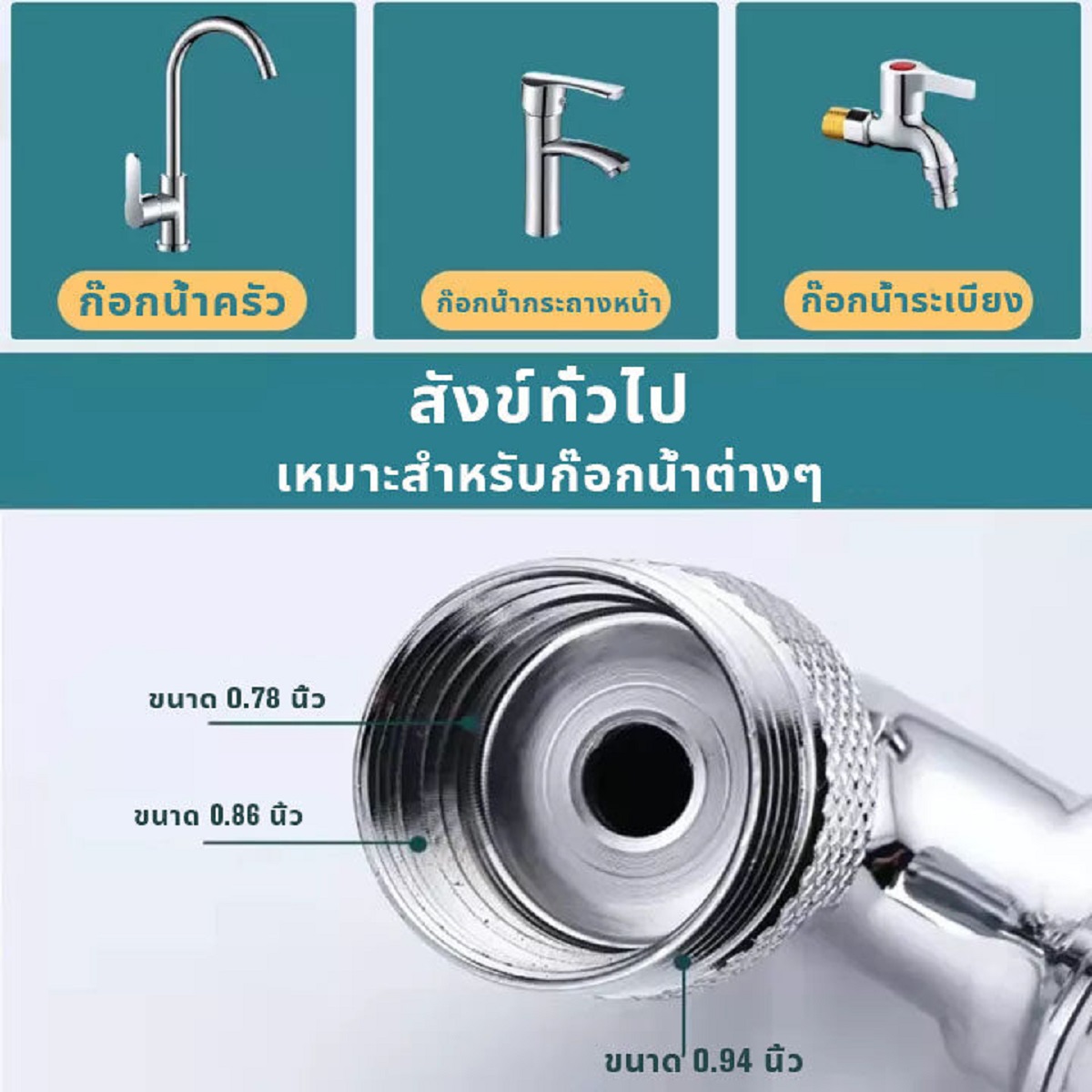 กันน้ำกระเซ็น2ระดับ KAIFEE 1080การหมุนแขนหุ่นยนต์ 3D ไม่มีจุดตาย ก๊อก ...