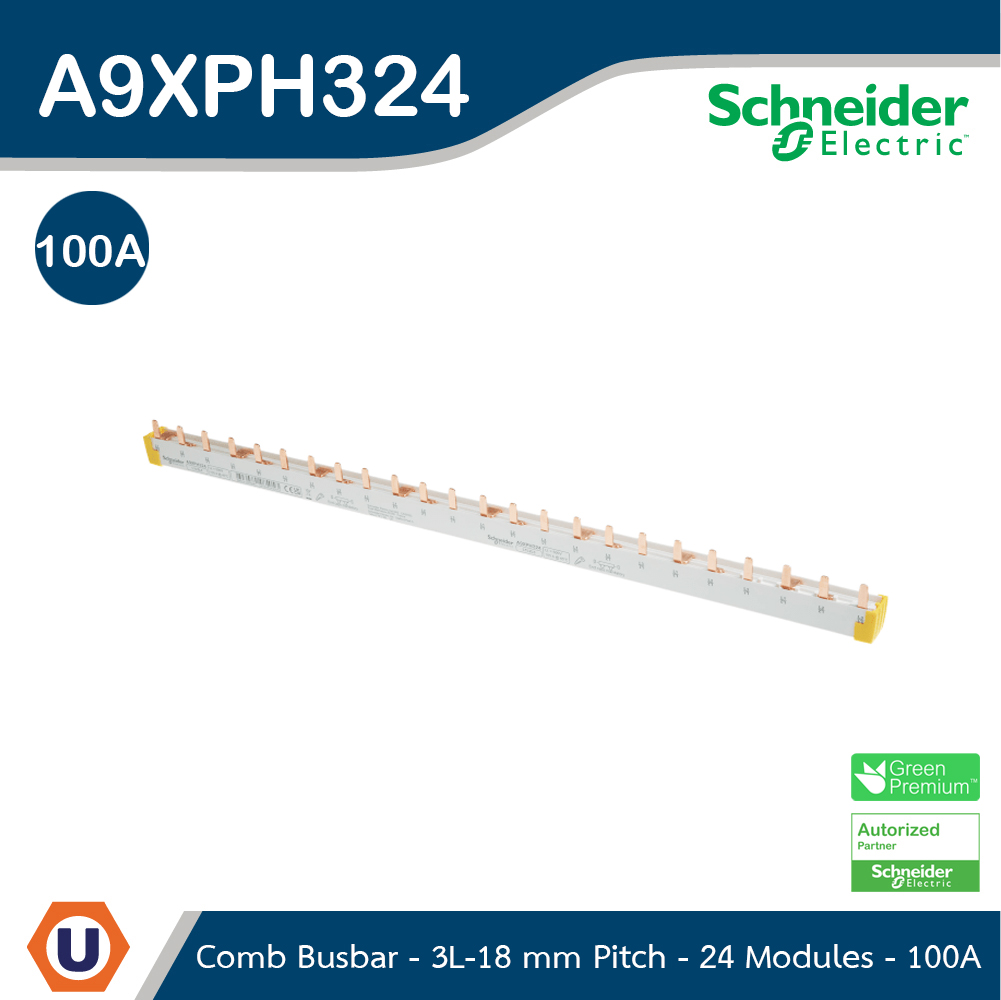 Schneider Electric Acti9 - Comb Busbar -3L-18 mm Pitch - 24 Modules ...