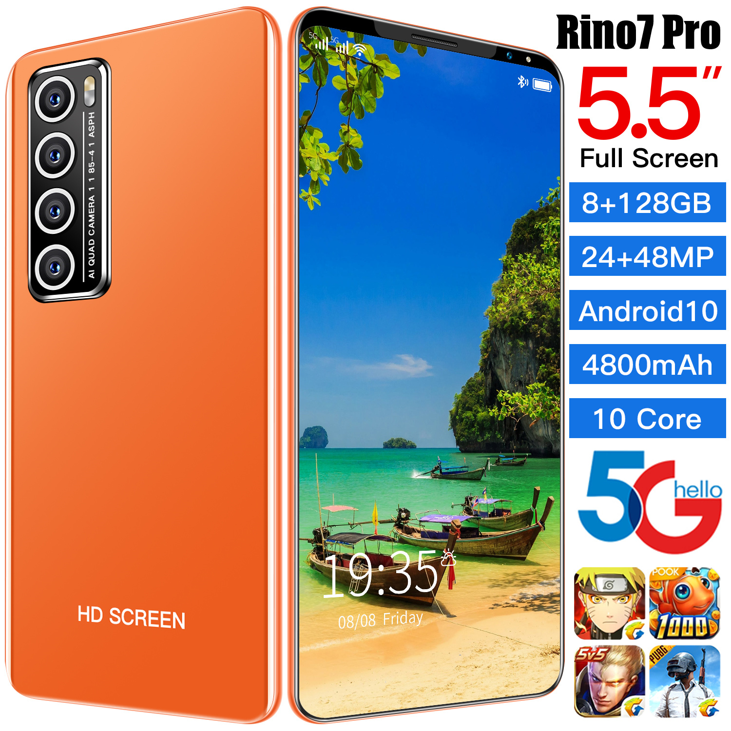 โทรศัพท์มือถือ oqqo Rino6 Pro โทรศัพท์มือถือ,7.5 นิ้ว จอใหญ่ กล้องสวย ...