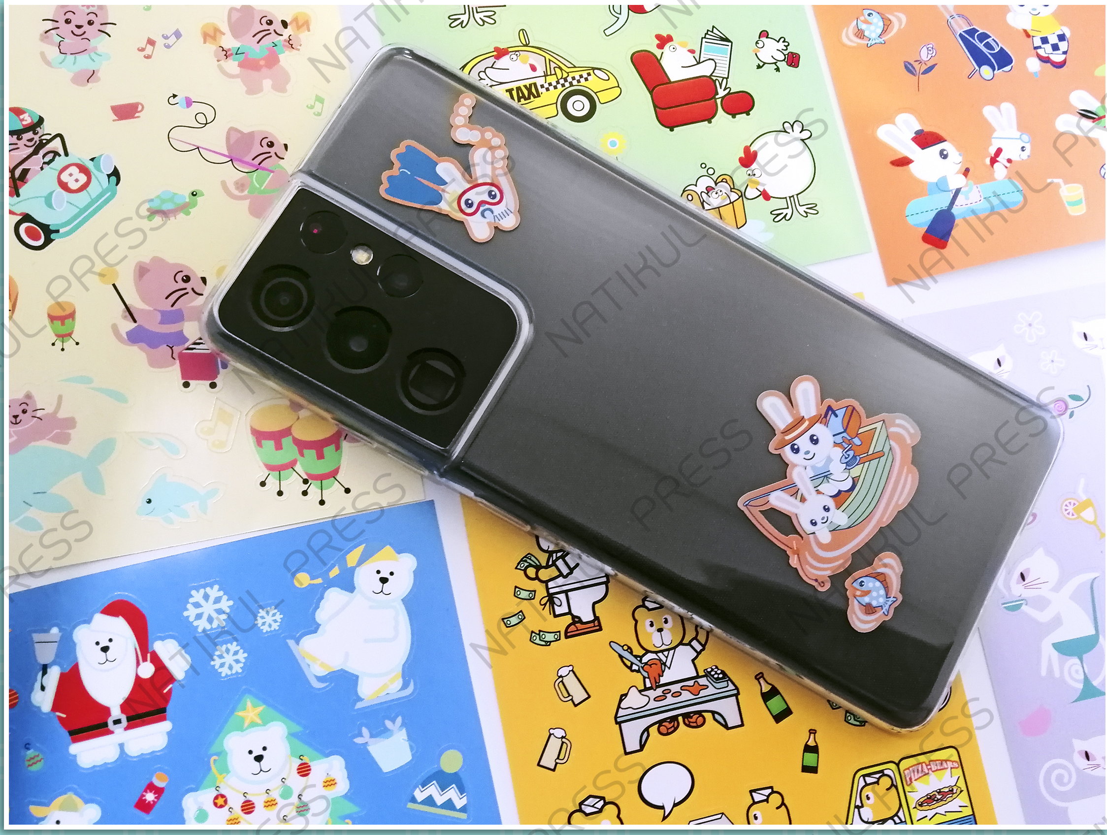 Creamy Sticker shop สติกเกอร์ PP กันน้ำ รูปหมีขั้วโลก พร้อมไดคัต ติดได้ ...