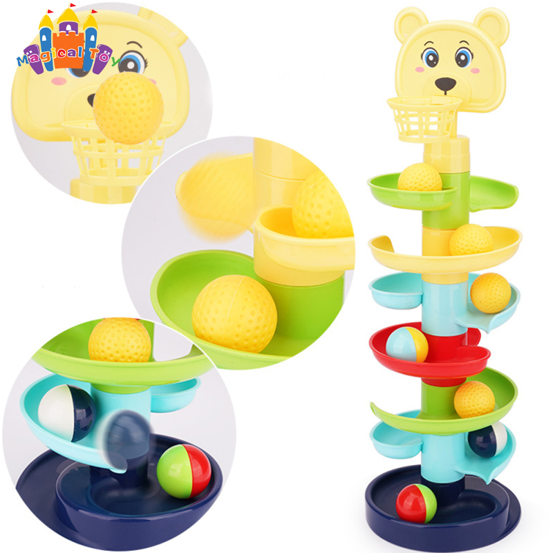 MG【ready stock】Rolling Slide Ball Set Children Fun Toy Assembly Toys ...