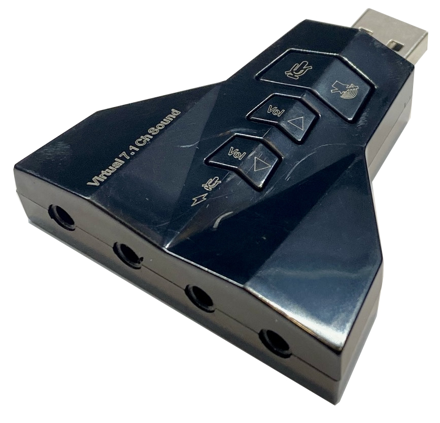 จรวด USB Sound Card 7.1CH External USB 2.0 To 3D Audio 7.1 Channel ...