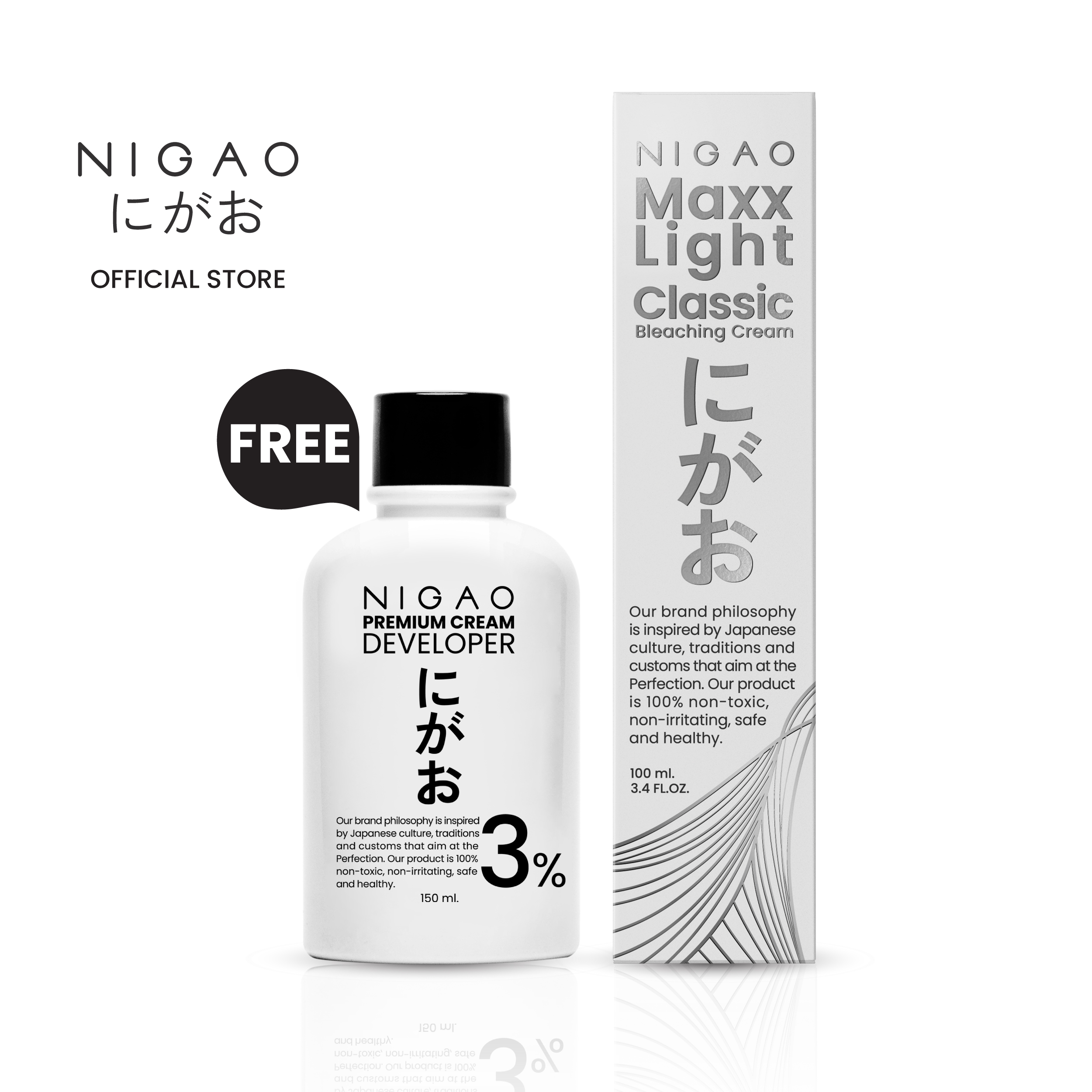 NEW [ฟรี Developer] NIGAO Maxx Light Classic Bleaching Cream | นิกาโอะ แม็กซ์ ไลท์ ครีม ฟอกสีผม ...