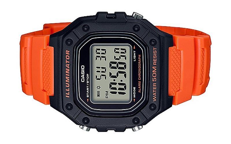 Casio นาฬิกาข้อมือ Casio Standard Orange รุ่น W-218H-4B2VDF ของแท้ 100% ...