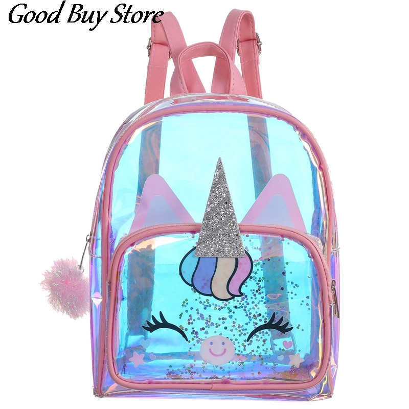 Glitter Sequins Backpacks Purse Transparent Mochila Jelly Backpacks ...